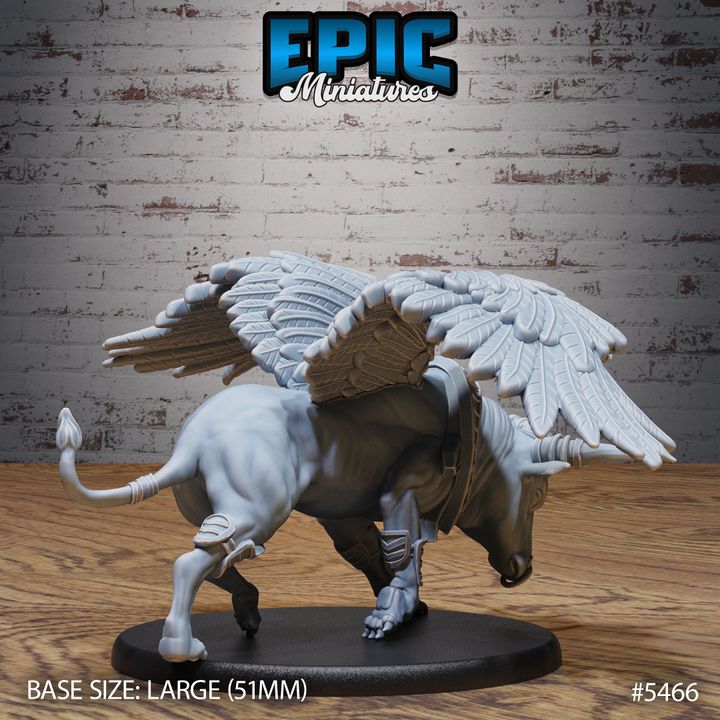 3D Printable Winged Red Bull Beast Set / Minotaur Animal / Taurus ...