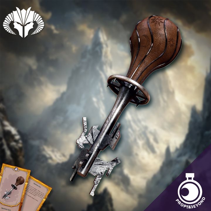 3D Printable Skeleton Key by Props&Beyond