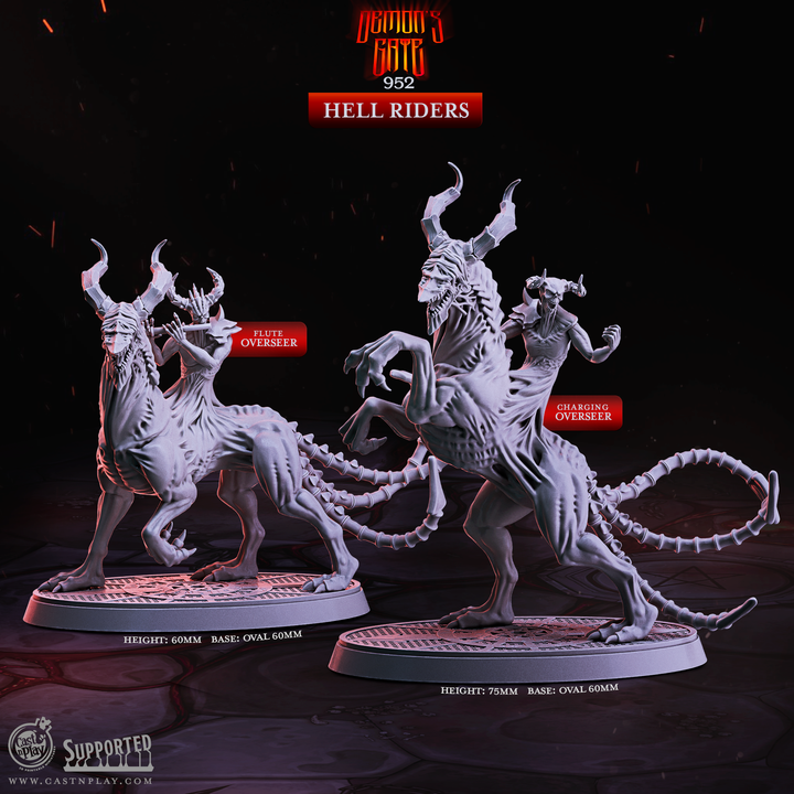 3D Printable Hell Riders (Pre-Supported) | Cast n Play by Cast n Play