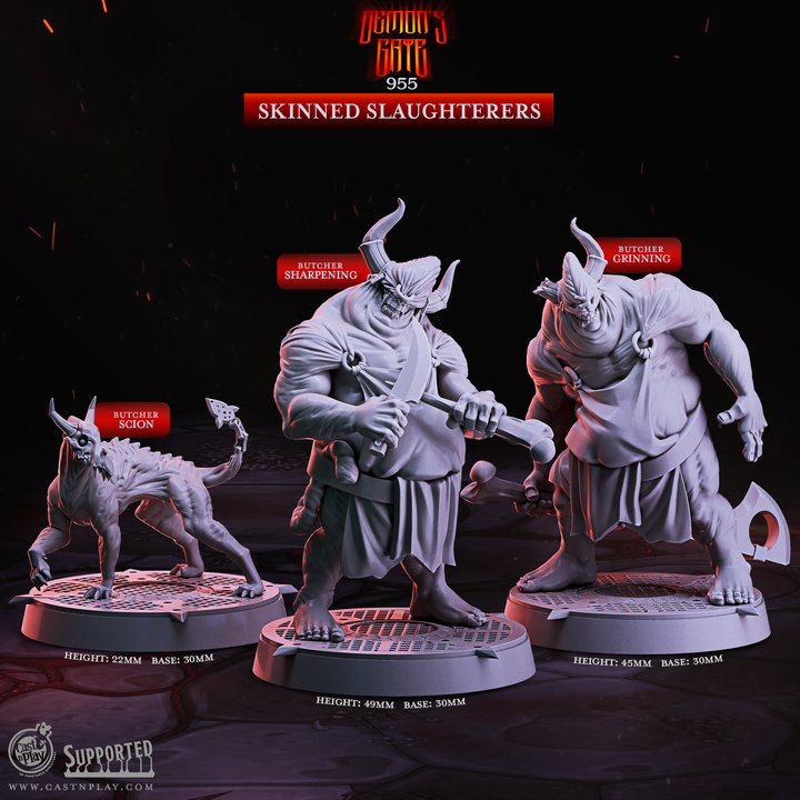 3D Printable Skinned Slaughterers (Pre-Supported) by Cast n Play