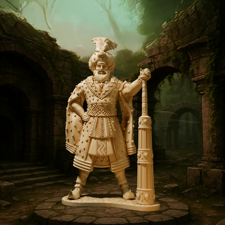 3D Printable Fantasy Cloud Giant Ruler – Heroic Scale STL for Tabletop ...