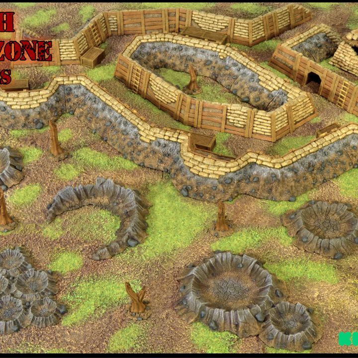 3D Printable Sandbag Bunker by Dani Amengual