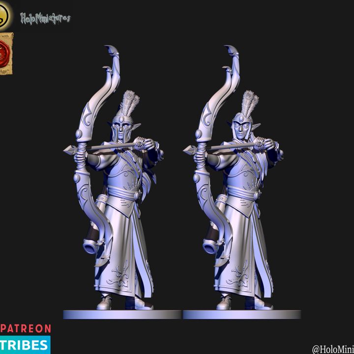 3D Printable High Elves Archers unit + Lion order upgrades (elf) by ...