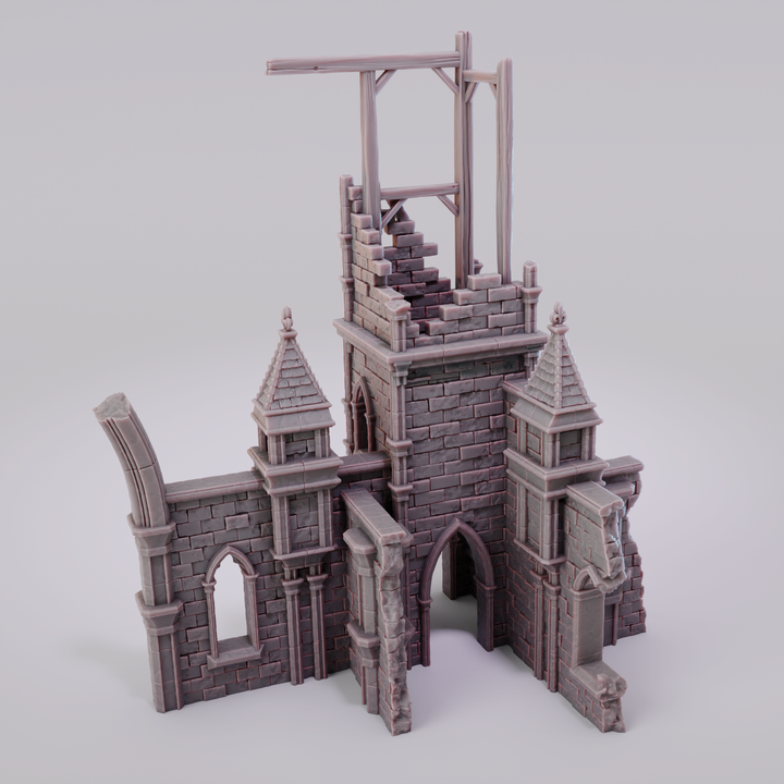 3D Printable Tower Ruins by The Forge of Many Things