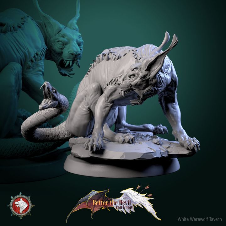 3D Printable Hellcats set, 6 miniatures 32mm pre-supported by White Werewolf Tavern
