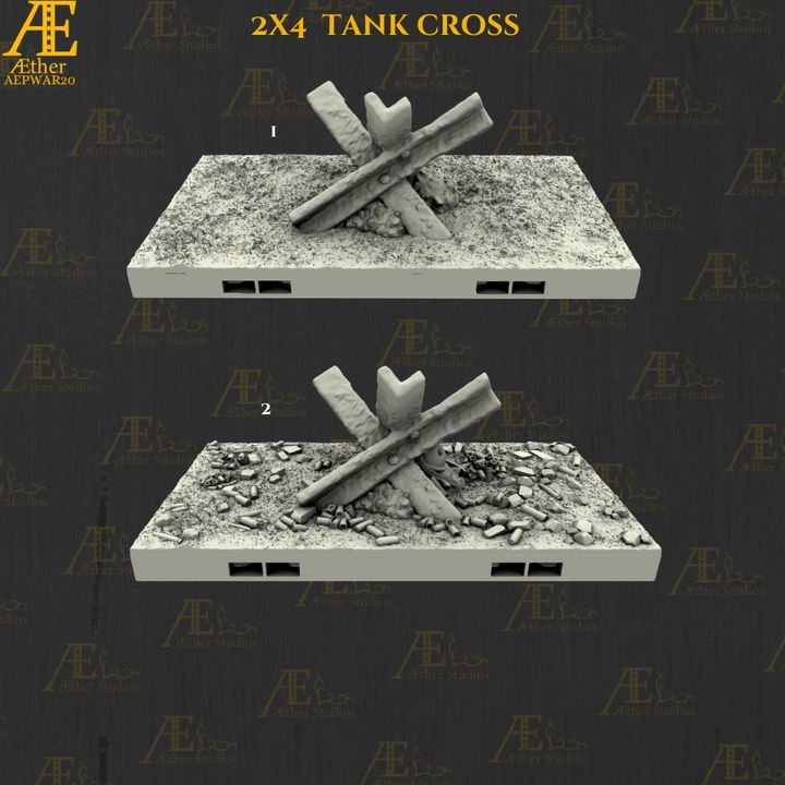 3D Printable AEPWAR20 - Tank Traps by Aether Studios
