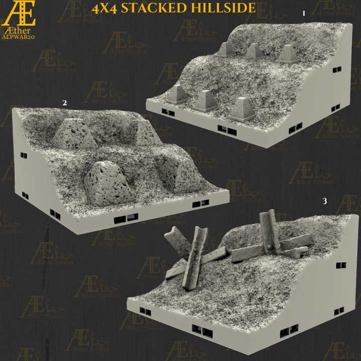 3D Printable AEPWAR20 - Tank Traps by Aether Studios