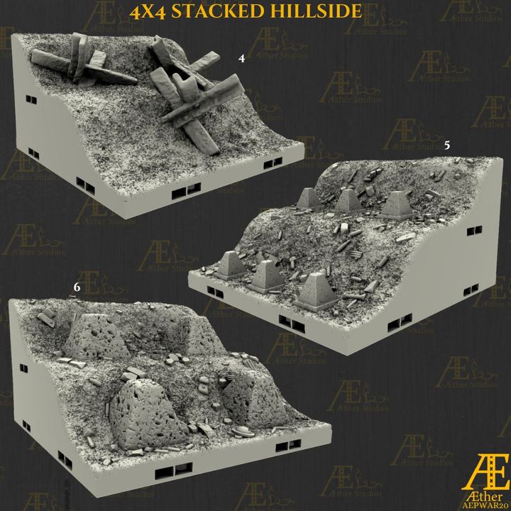 3D Printable AEPWAR20 - Tank Traps by Aether Studios