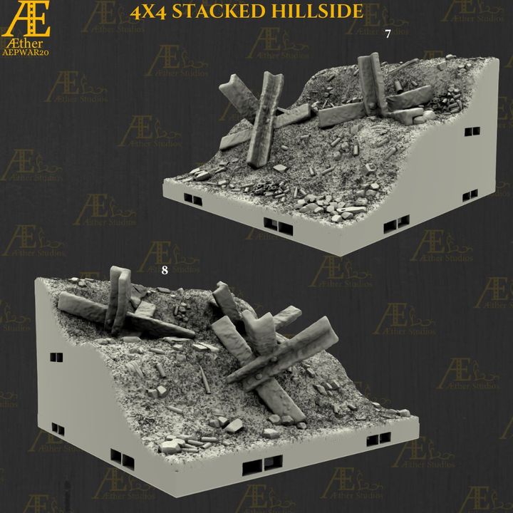 3D Printable AEPWAR20 - Tank Traps by Aether Studios