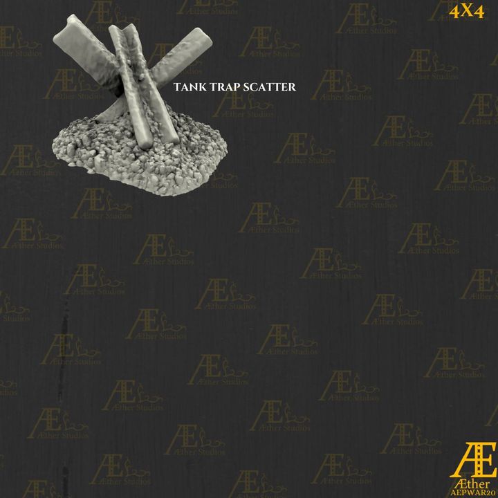 3D Printable AEPWAR20 - Tank Traps by Aether Studios