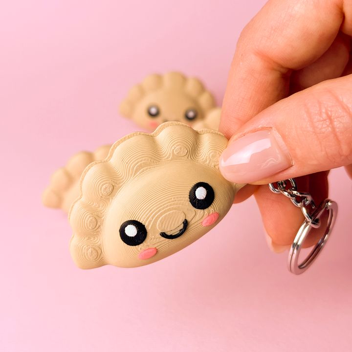 3D Printable Cute Dumplings Pierogi 🥟 Fidget Keychain Magnet, Super Toy ...