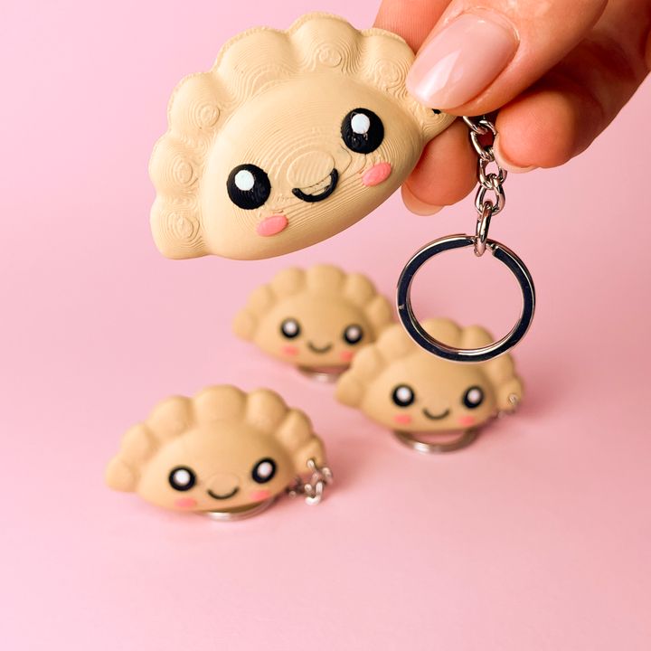3D Printable Cute Dumplings Pierogi 🥟 Fidget Keychain Magnet, Super Toy ...