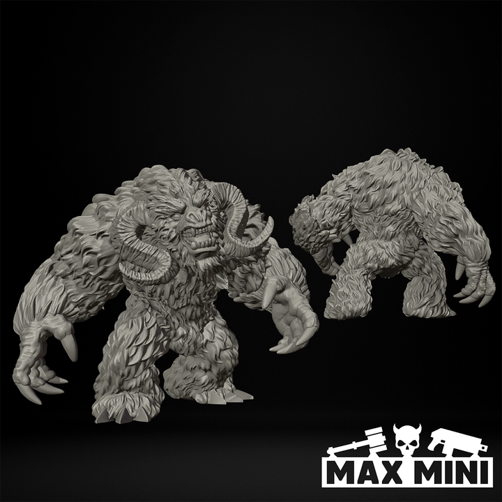 3D Printable Yetis by Max Mini