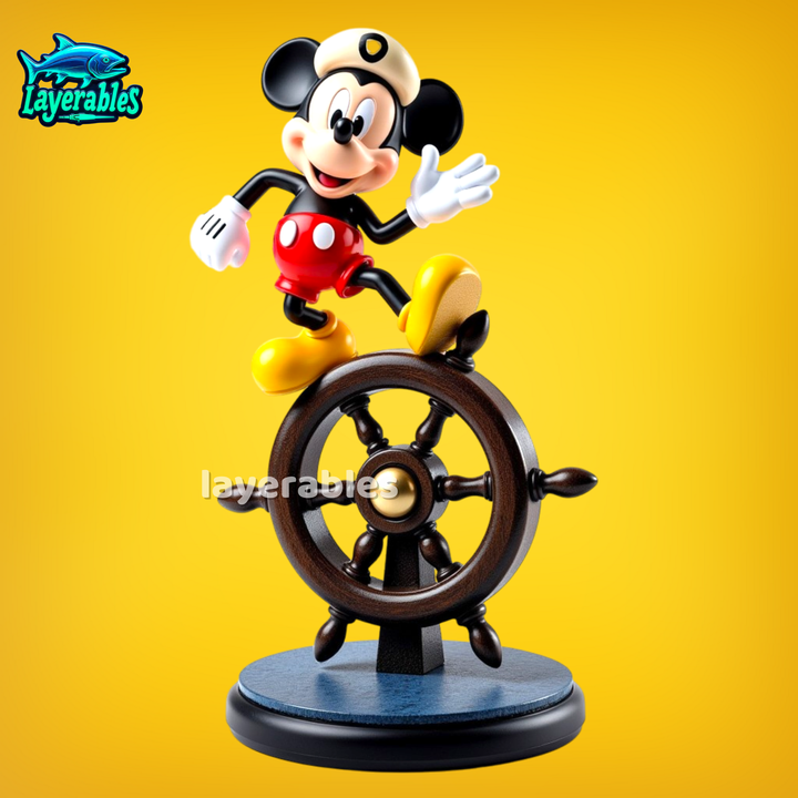 3D Printable Mickey Mouse STL File – Steamboat Willie 3D Print ...