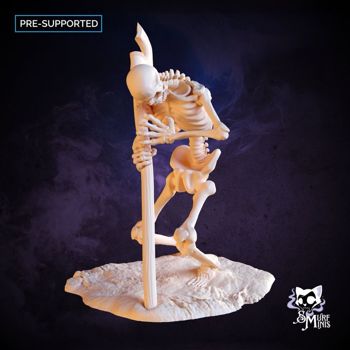 3D Printable Skeleton Pikeman A by Smurf Minis
