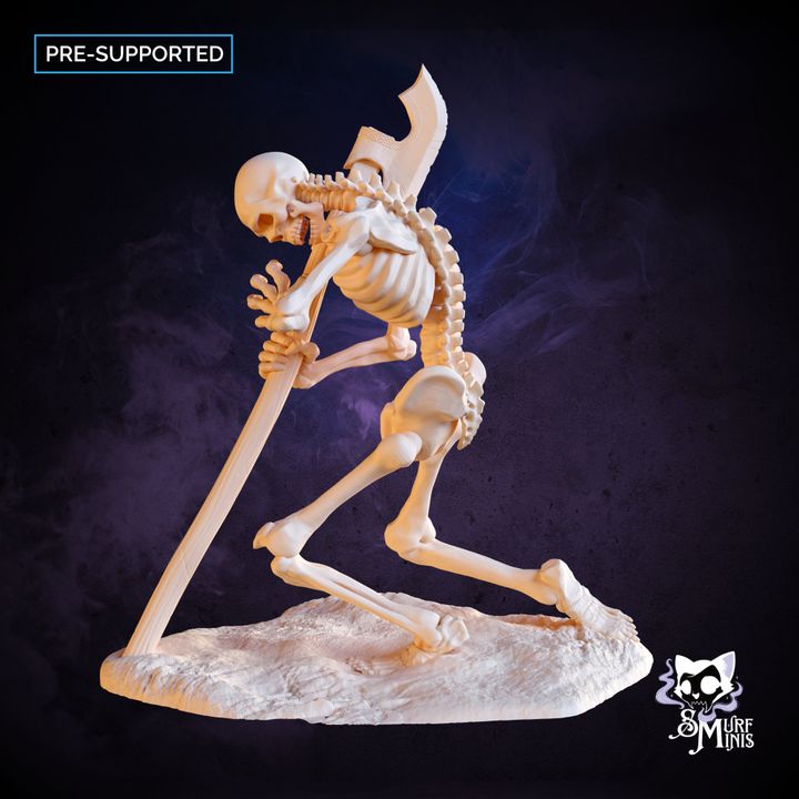 3D Printable Skeleton Pikeman A by Smurf Minis