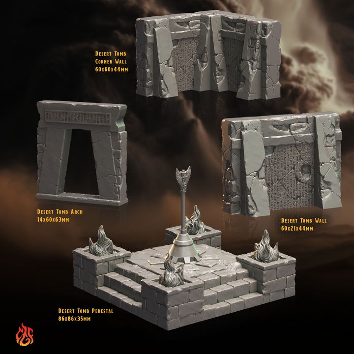 3D Printable Tomb of Pain Scenery Pieces by Crippled God Foundry