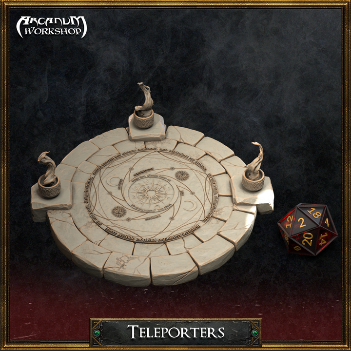 3D Printable Teleporters X2 (terrain) by Arcanum Workshop