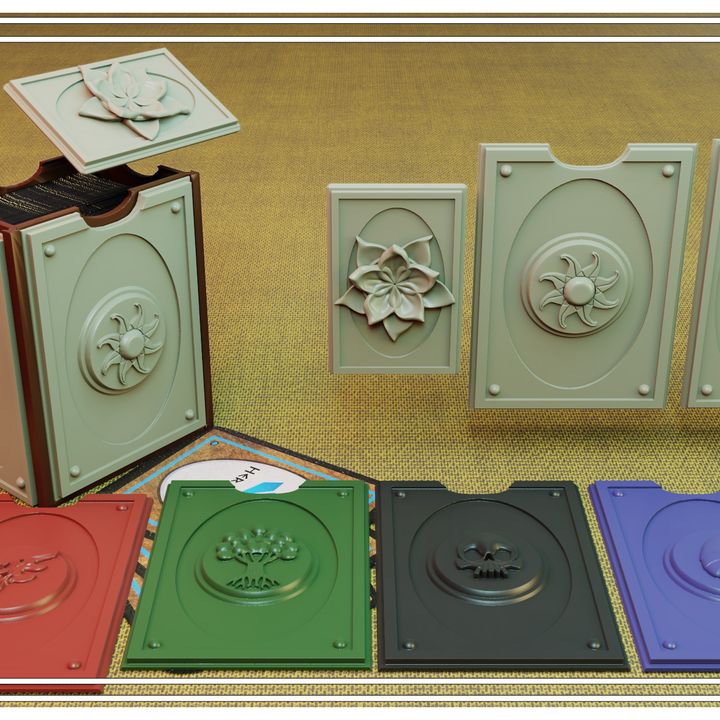 3D Printable 5 elements card holder by Crosslances