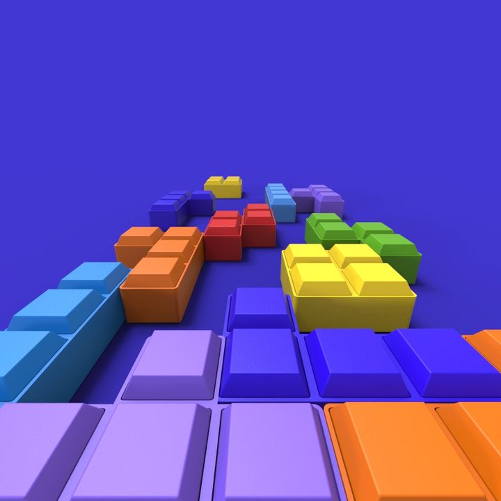 3D Printable Tetris Blocks Fidget Clicker - Keychain by Clickify 3D