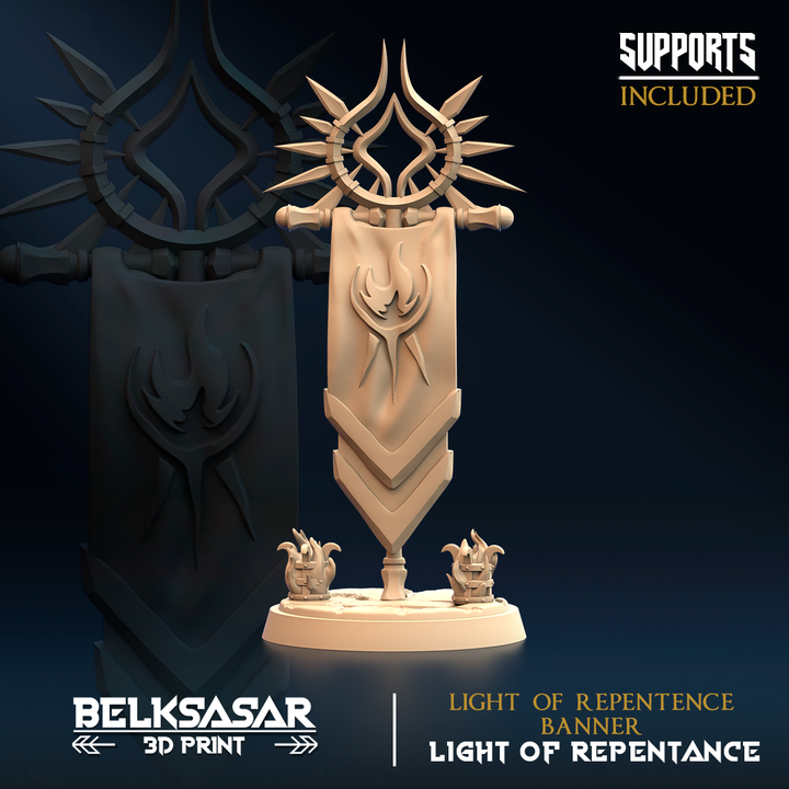 3D Printable Light of Repentance Banner by Belksasar