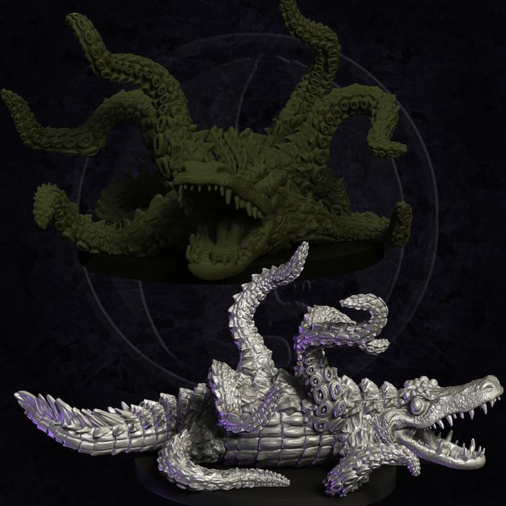 3D Printable OCTO-GATOR: RPG Post-apocalypse Mutant Monster by Dark ...