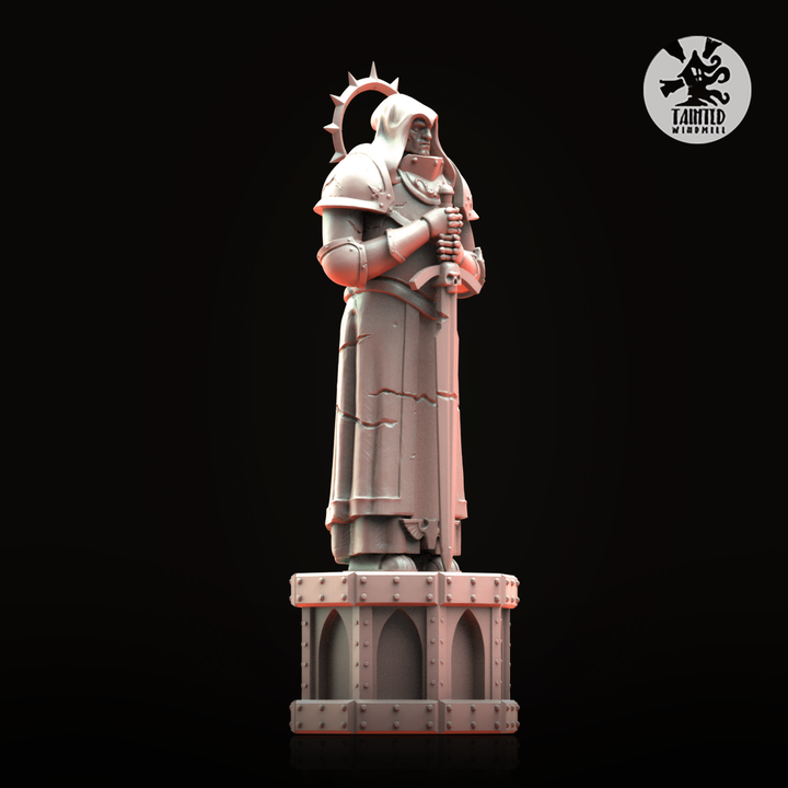 3D Printable Gothic Statues Set 3 by Tainted Windmill