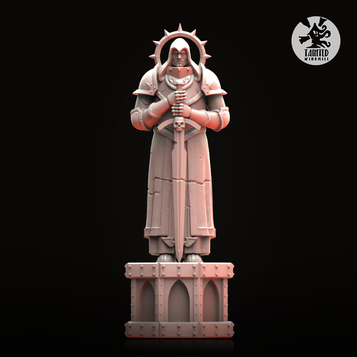 3D Printable Gothic Statues Set 3 by Tainted Windmill