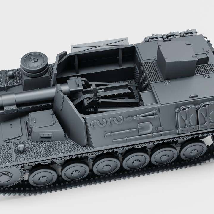 3D Printable Sturmpanzer II Bison (15cm sIG 33 auf Panzer II) (Germany ...