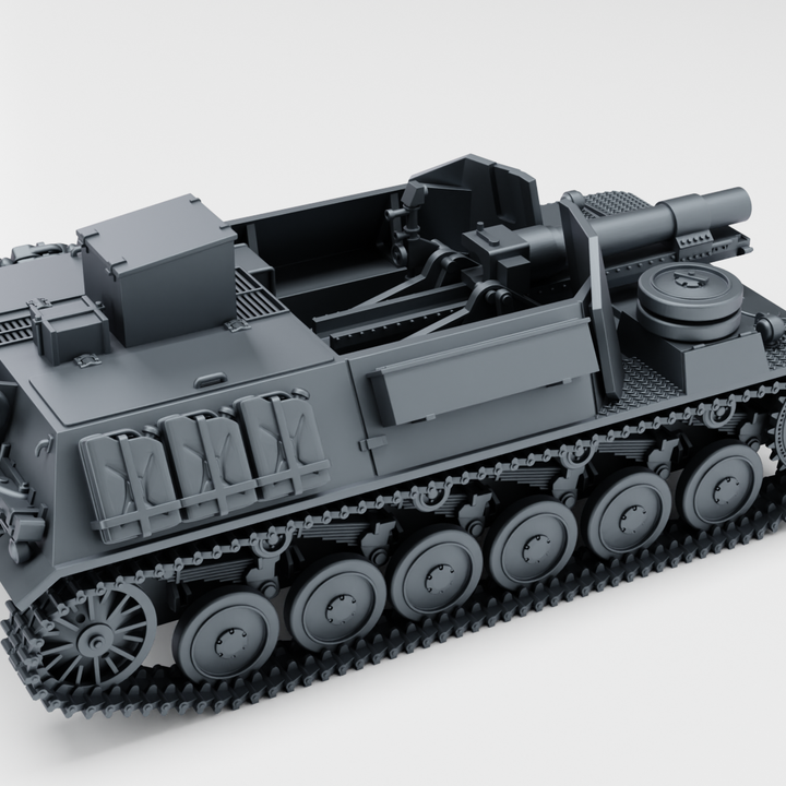 3D Printable Sturmpanzer II Bison (15cm sIG 33 auf Panzer II) (Germany ...