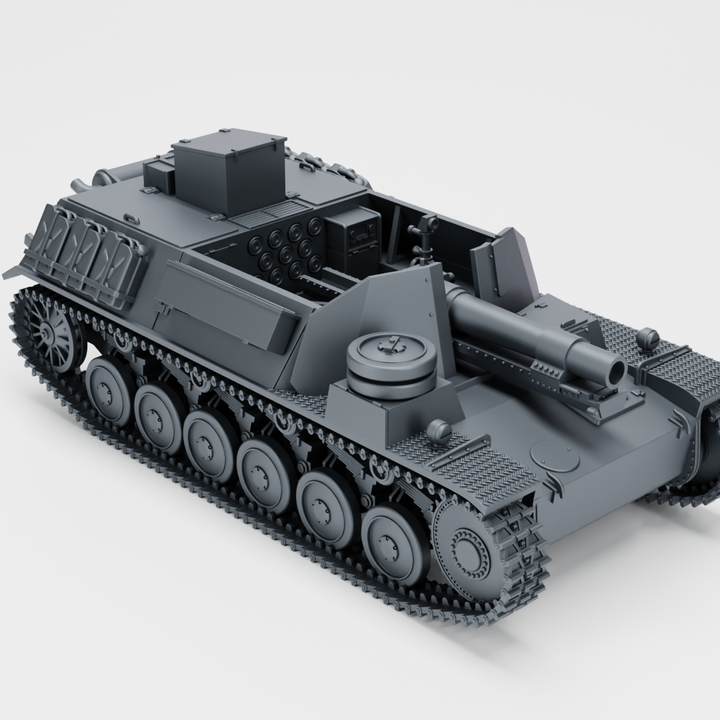 3D Printable Sturmpanzer II Bison (15cm sIG 33 auf Panzer II) (Germany ...