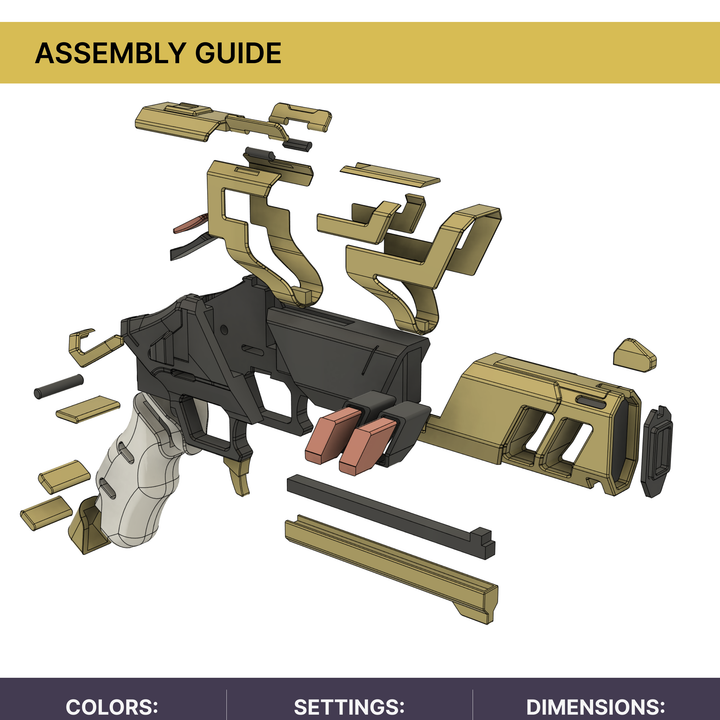 3D Printable Futuristic Agent Pistol | 3D Printable Model by MILITECH