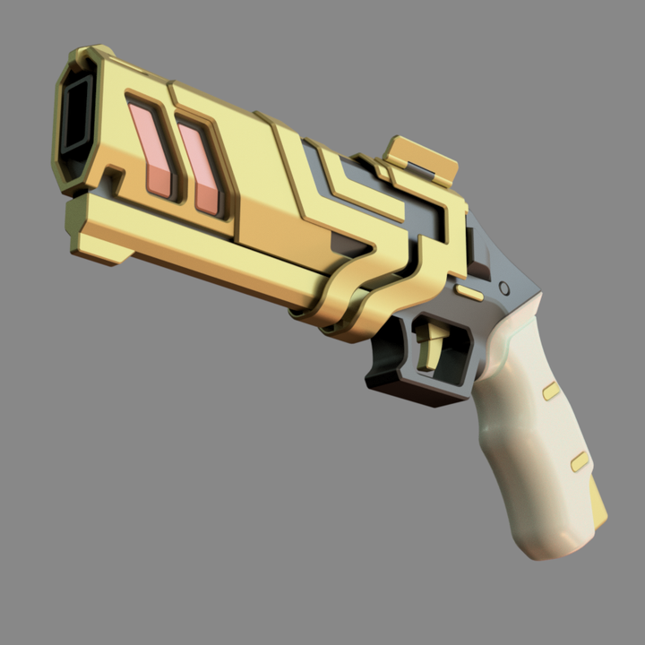 3D Printable Futuristic Agent Pistol | 3D Printable Model by MILITECH
