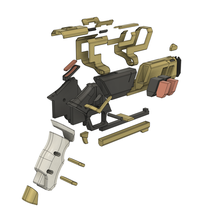 3D Printable Futuristic Agent Pistol | 3D Printable Model by MILITECH