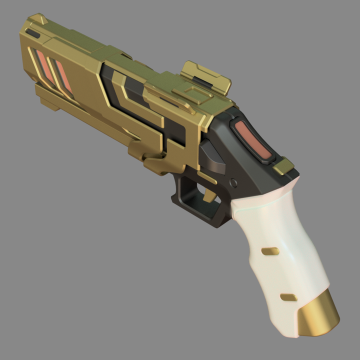 3D Printable Futuristic Agent Pistol | 3D Printable Model by MILITECH