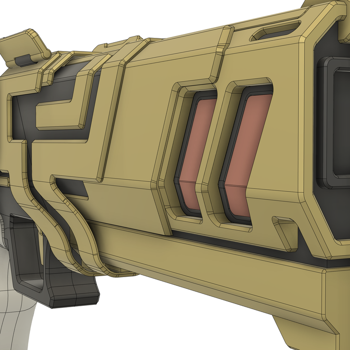 3D Printable Futuristic Agent Pistol | 3D Printable Model by MILITECH