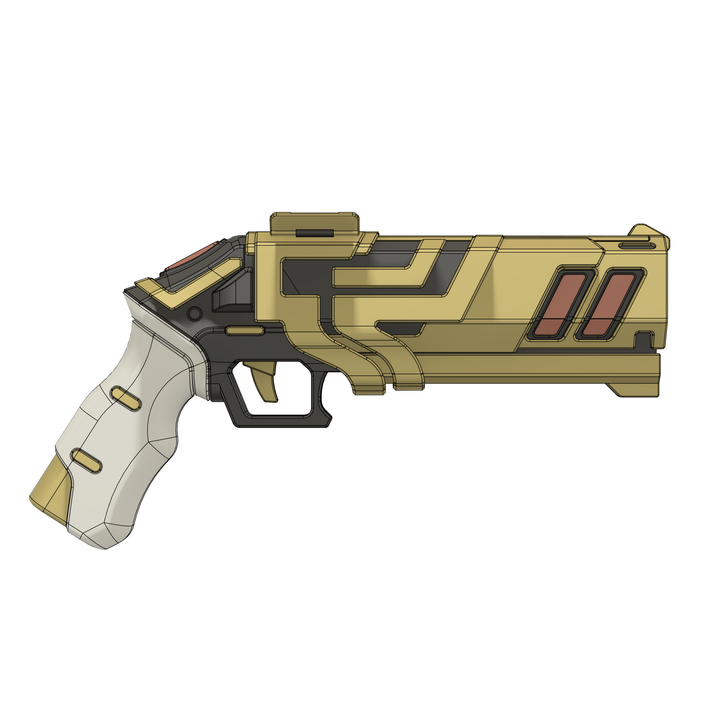 3D Printable Futuristic Agent Chamber Revolver | 3D Printable Model by ...