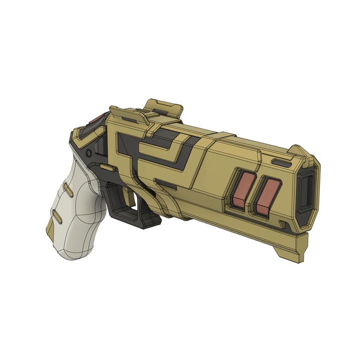 3D Printable Futuristic Agent Pistol | 3D Printable Model by MILITECH