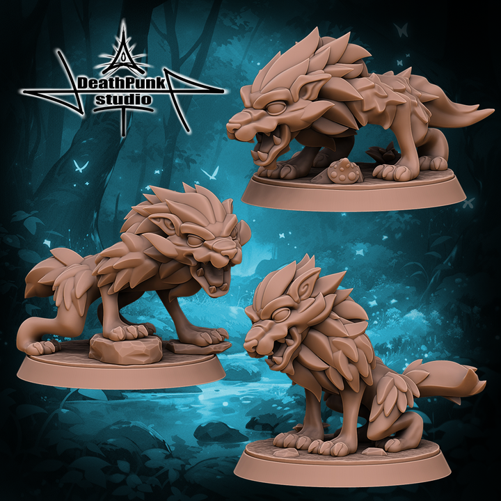 3D Printable Wolves by Deathpunk Studio