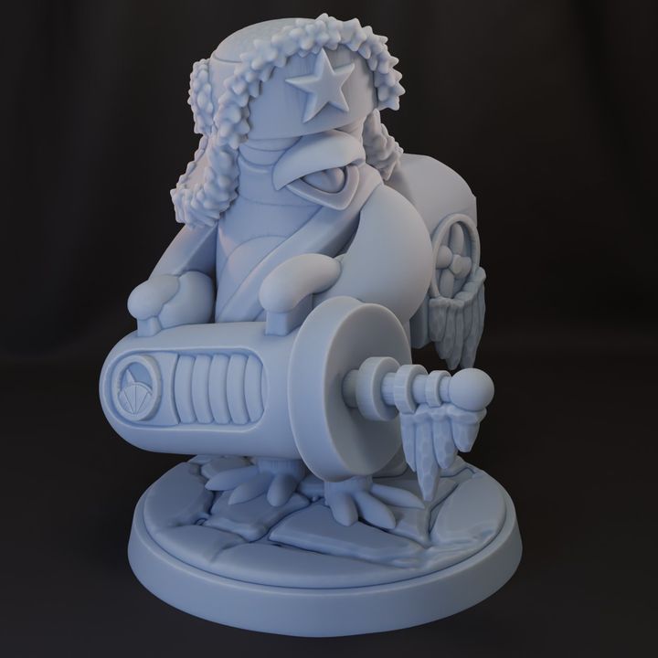 3D Printable Penguin Freeze Ray Gunner by The Cackling Kobold Company