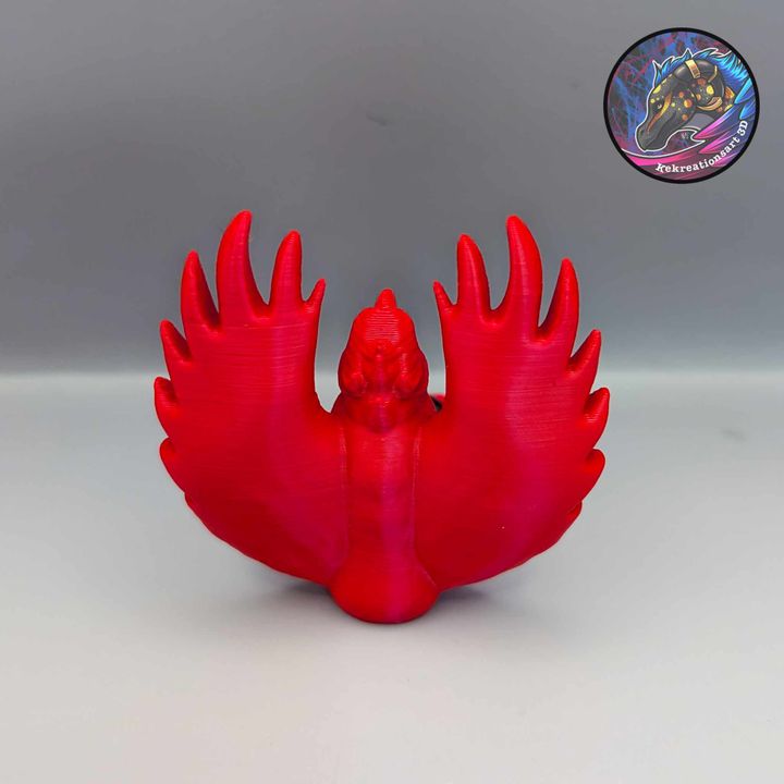 3D Printable Phoenix Dice Guardian by Kirsten M