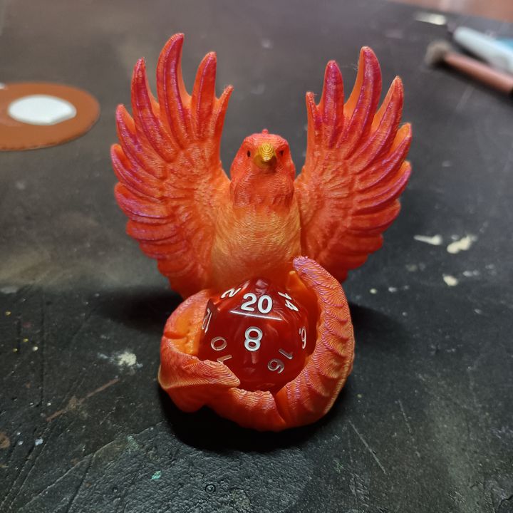 3D Print of Phoenix Dice Guardian by Jasara