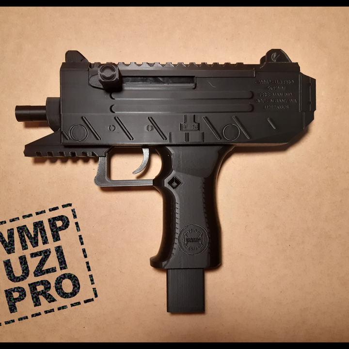 3D Printable WMP UZI PRO - Wiimote Pistol Uzi Pro Edition by Adam Freeman