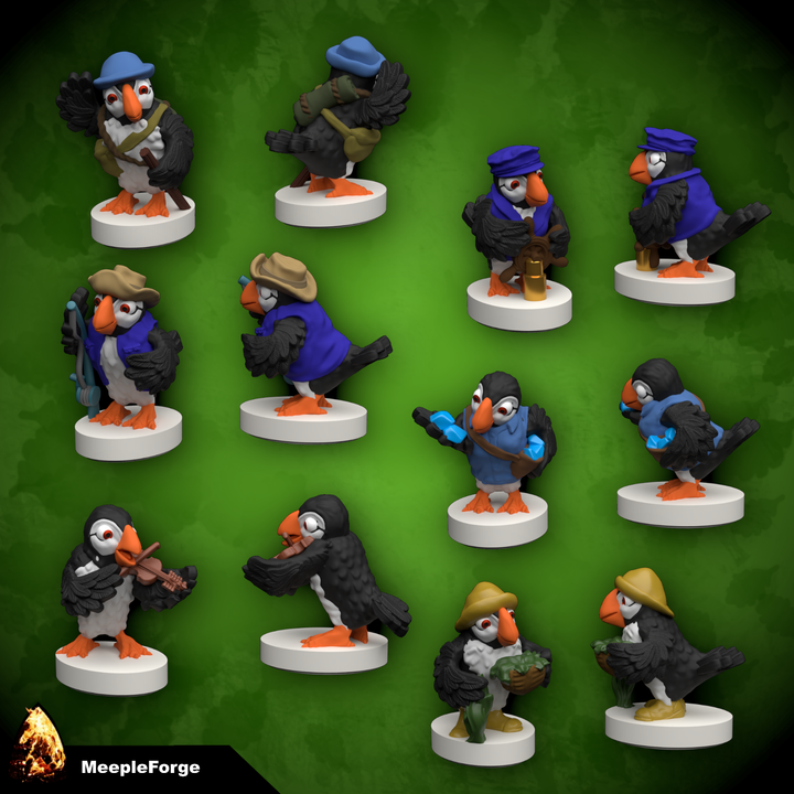 3D Printable Everdell Board Game Upgraded Critters Crabs and Puffins ...