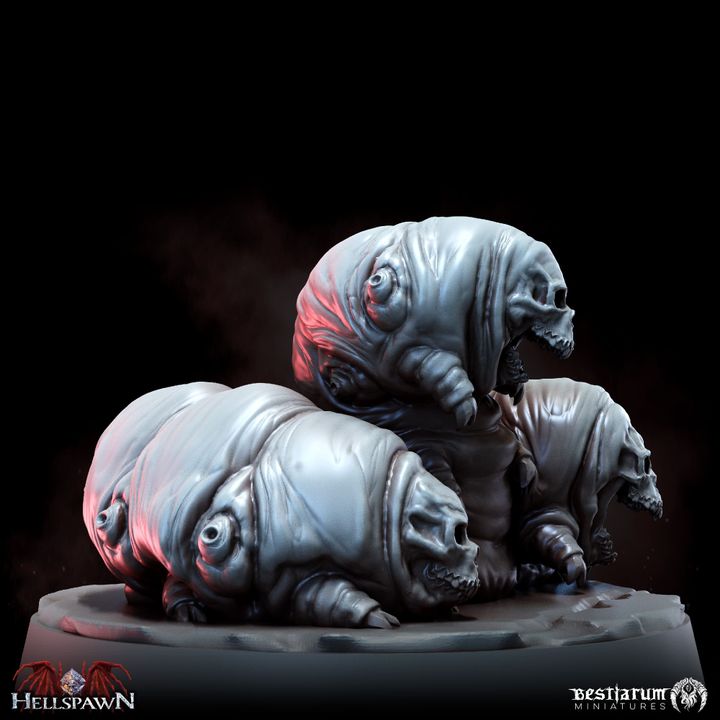 3D Printable Hellspawn - Part 3: The Demon Grubs by Bestiarum Miniatures