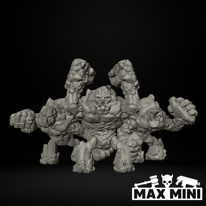3D Printable Rock Golems by Max Mini