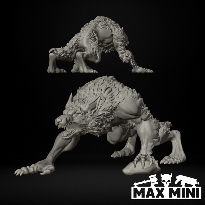 3D Printable Werewolves by Max Mini