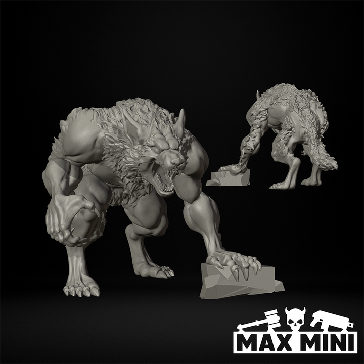3D Printable Werewolves by Max Mini