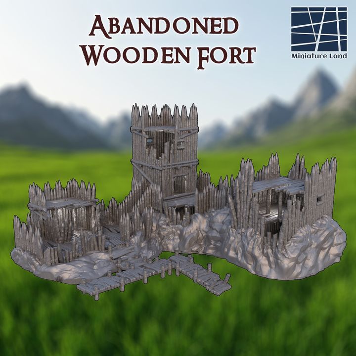3D Printable Abandoned Wooden Fort - Tabletop Terrain - 28 MM by ...