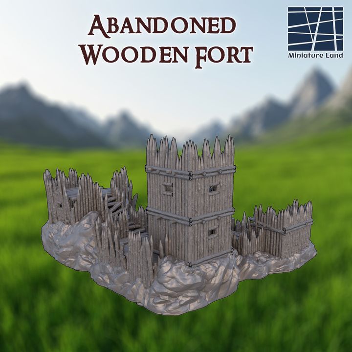 3D Printable Abandoned Wooden Fort - Tabletop Terrain - 28 MM by ...